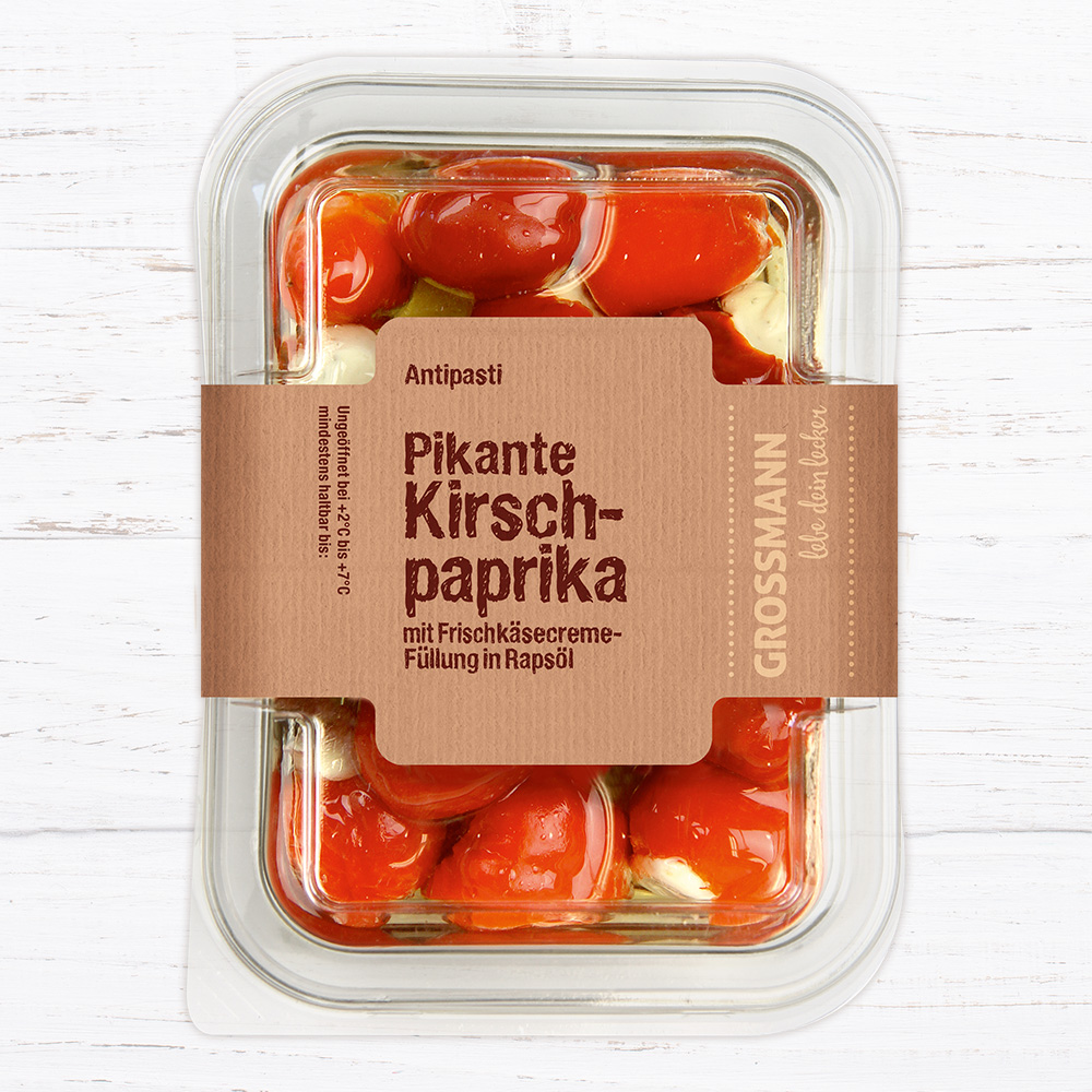 Pikante Kirschpaprika mit Frischkäsecreme-Füllung - GROSSMANN